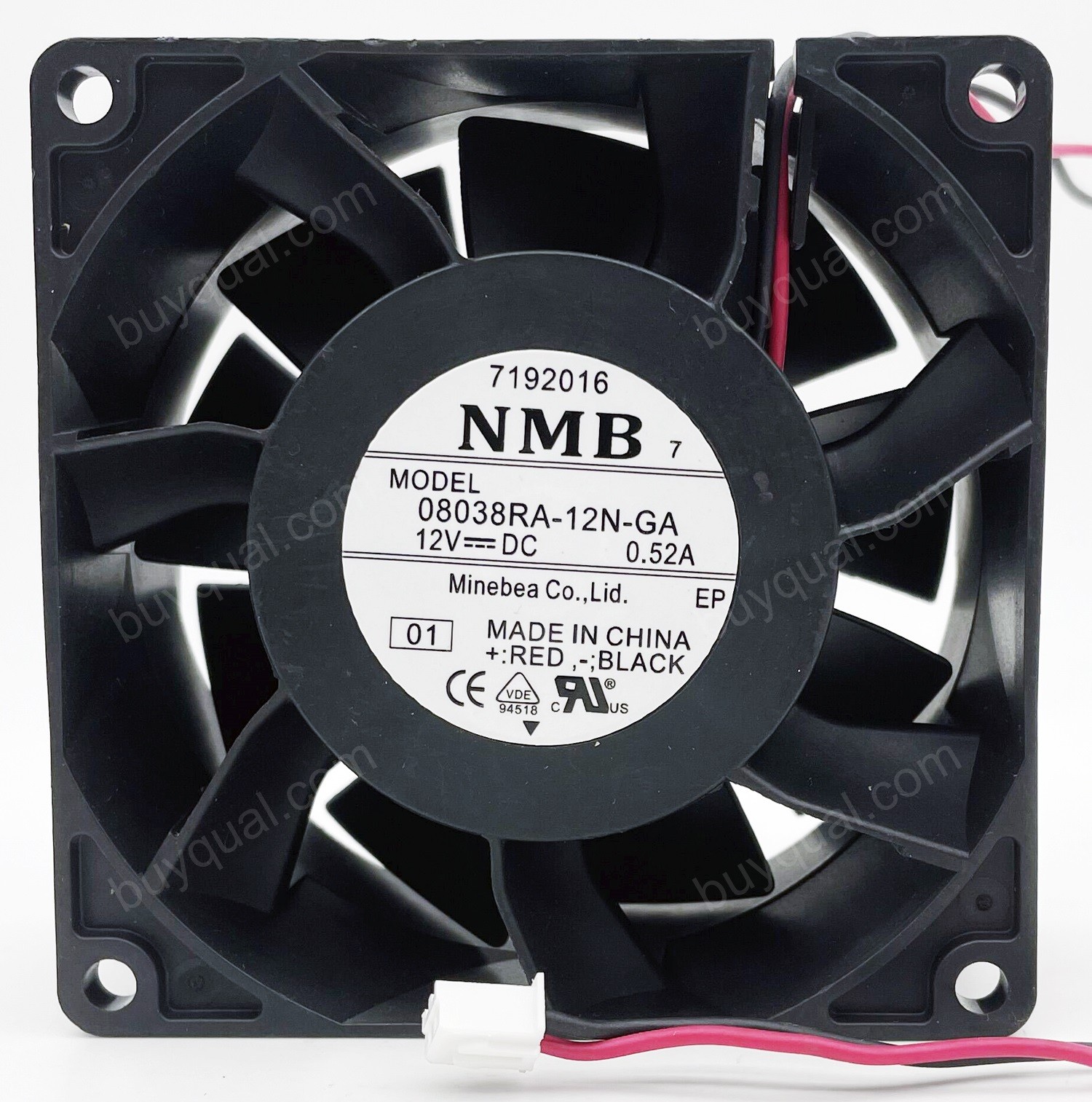 NMB 08038RA-12N-GA 12V 0.52A 2wires Cooling Fan