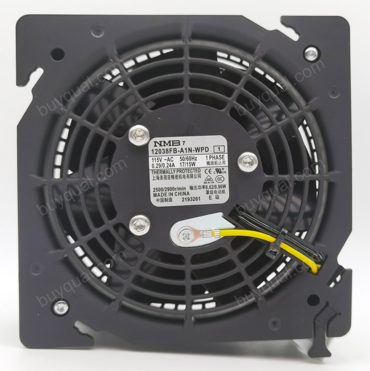 NMB 12038FB-A1N-WPD 115V 0.29/0.24A 17/15W 2wires Cooling Fan
