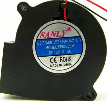 SANLY SF6028SM 12V 0.10A 2 wires Cooling Fan