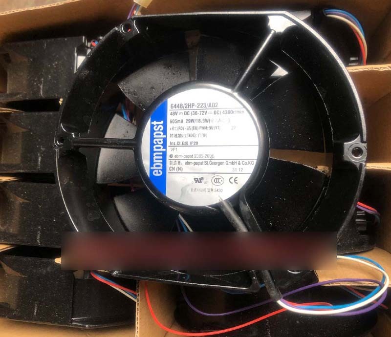 Ebmpapst 6448/2HP-223/A02 48V 605mA 29W 4wires Cooling Fan