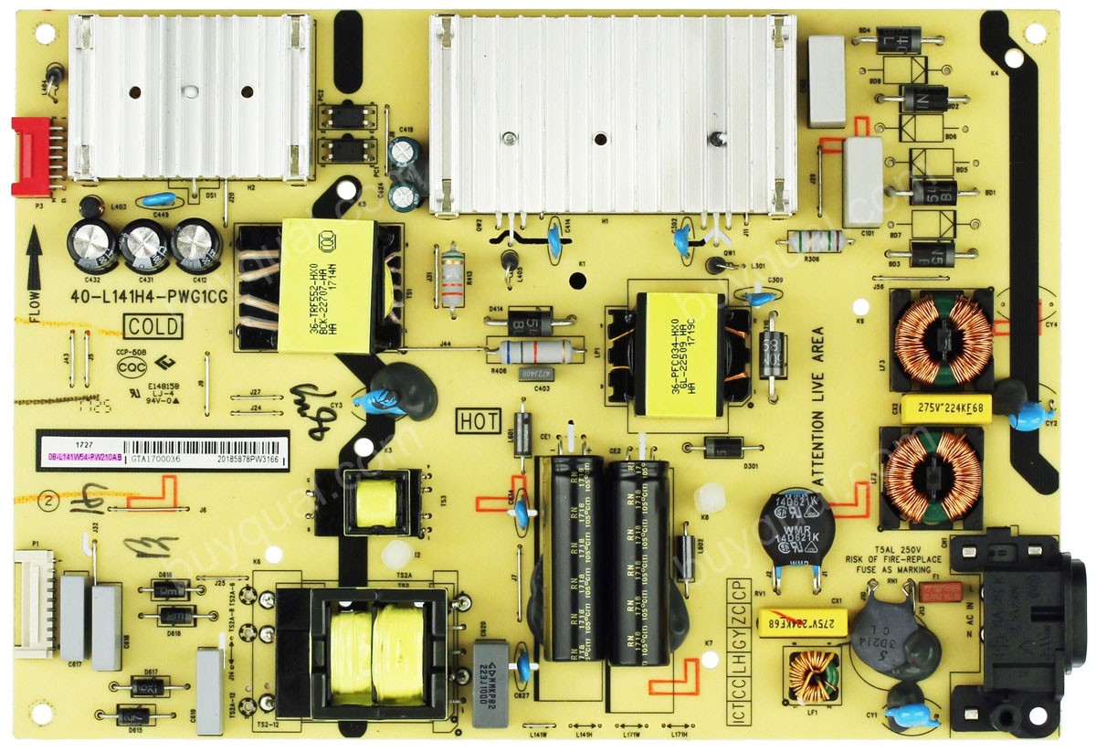 TCL 40-L141H4-PWG1CG 08-L141W54-PW210AB Power Supply / LED Driver Board ...