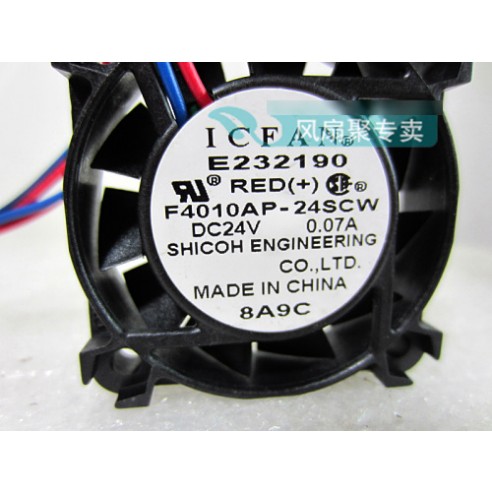 ICFAN F4010AP-24SCW 24V 0.07A 2wires Cooling Fan