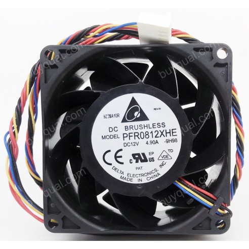 DELTA PFR0812XHE -9H98 -XQR -9K48 12V 4.9A 4wires Cooling Fan