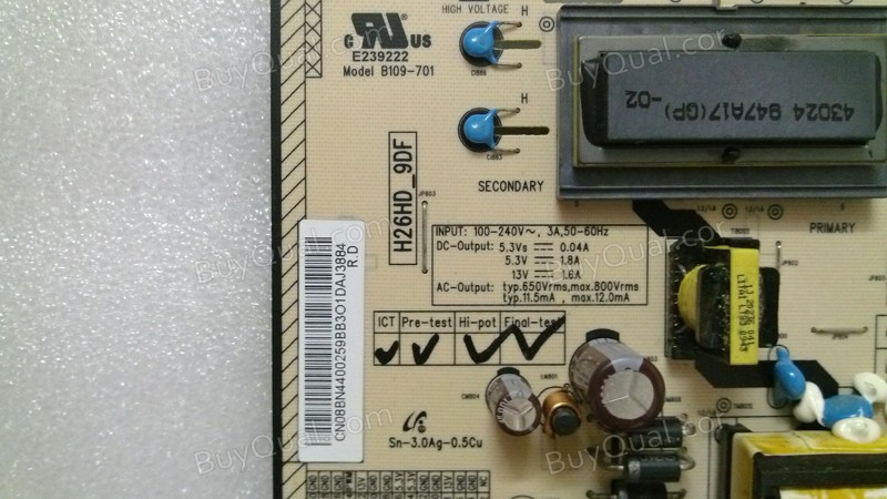 Samsung BN44-00259B H26HD_9DF B109-701 Power Supply