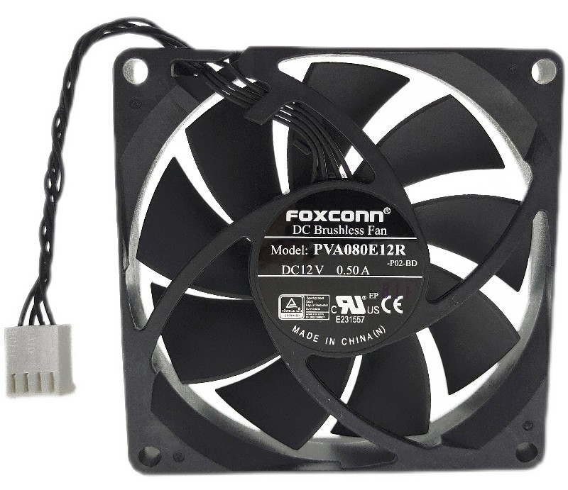 Foxconn PVA080E12R 12V 0.50A 4wires Cooling Fan