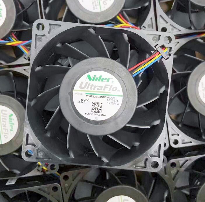 NIDEC V80E12BS8NB5-07A25 12V 3.54A 4wires Cooling Fan